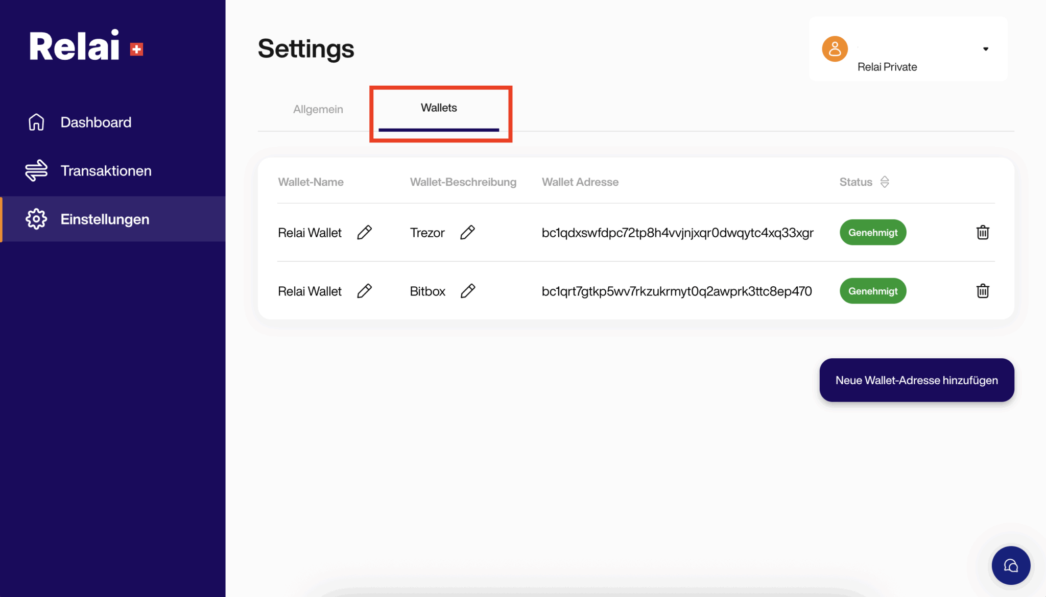 Hardware Wallet mit der Relai Web App verbinden – So geht's! – Relai