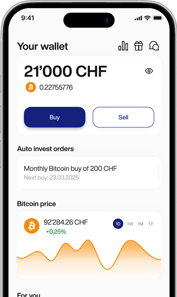 Bitcoin App für die Schweiz - von Relai